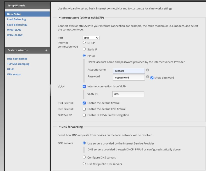 Configurare Ubiquiti EdgeRouter con connettività OakNet FTTH o AIR ...